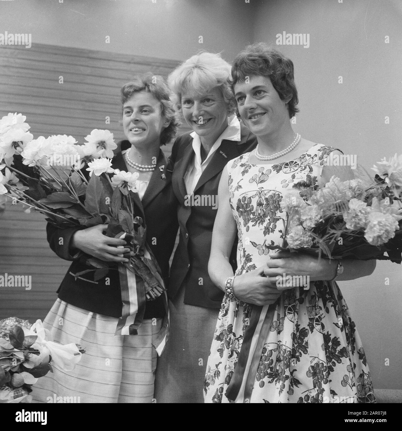 Zurück aus Belgrad, Links Tilly of Sword, Middle Fanny Blankers und ...