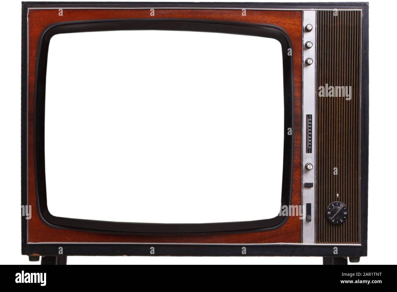 Vintage Kleiner Fernseher Isoliert Stockfotos und -bilder Kaufen - Alamy
