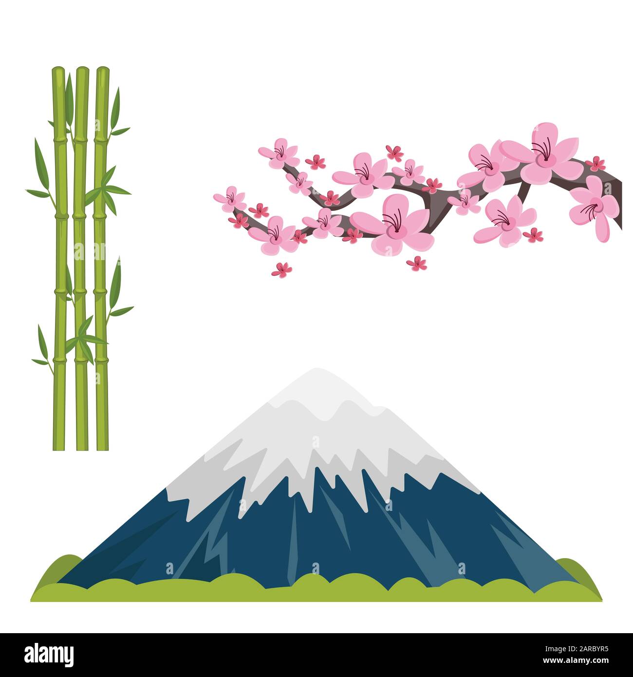 Cherry blossom temple Stock-Vektorgrafiken kaufen - Alamy