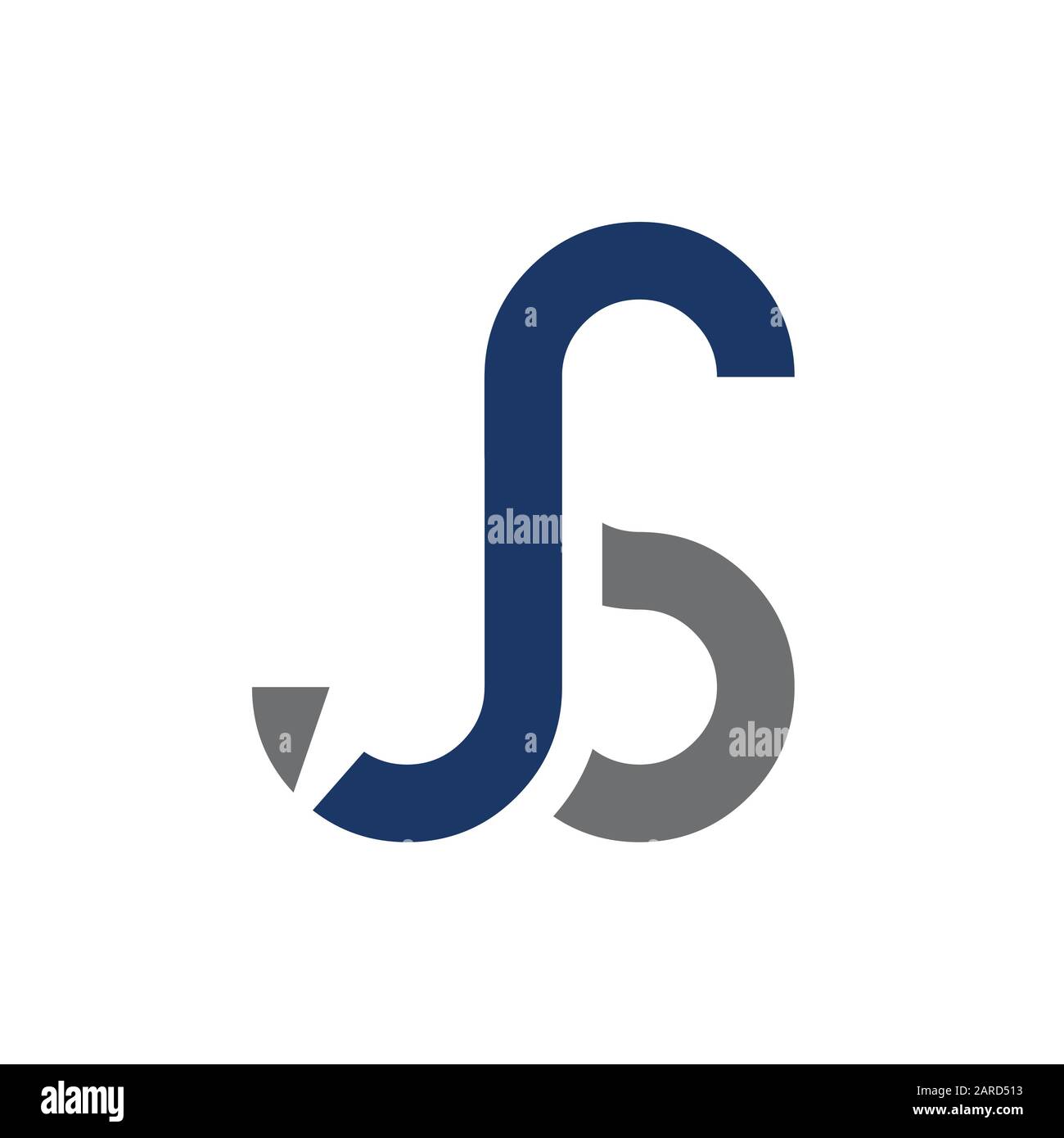 Vektor-Vorlage für Letter-JS-Logo-Design. Erste Js-Vektor-Abbildung Mit ...