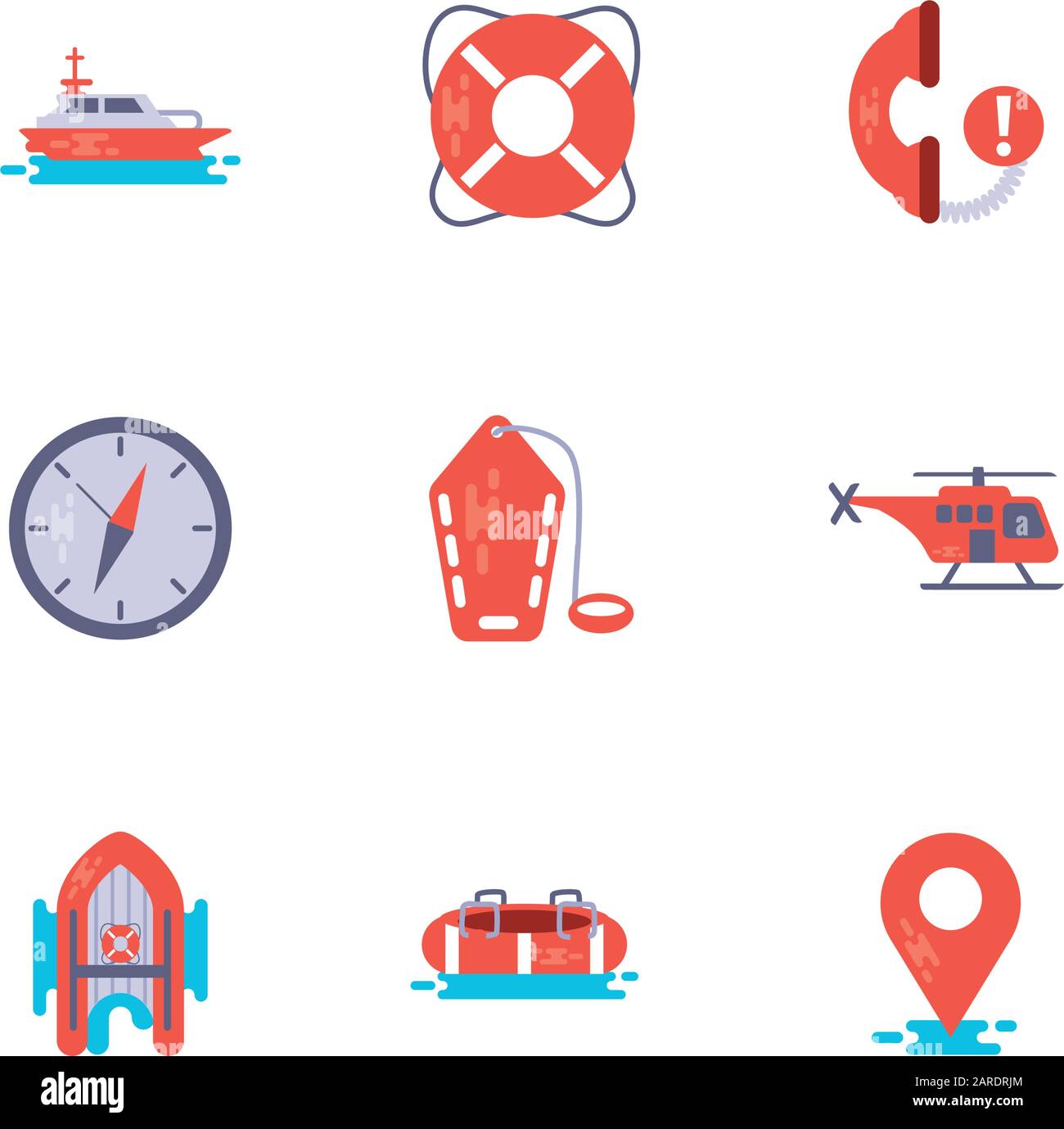 Icon Set Design, Notfallrettung Rettungsdienst Notruf 11 Gefahr helfen ...