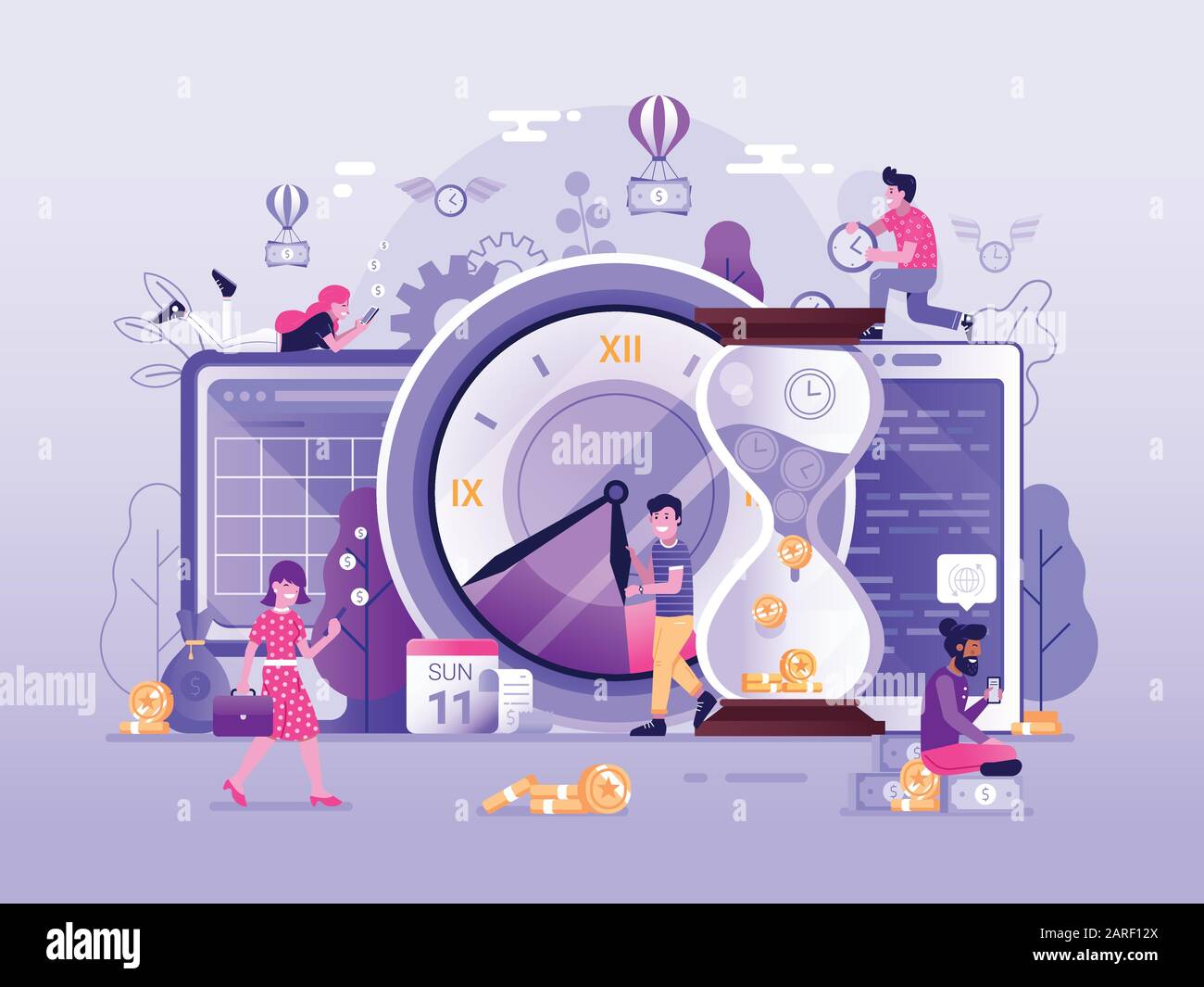 Time team Stock-Vektorgrafiken kaufen - Alamy