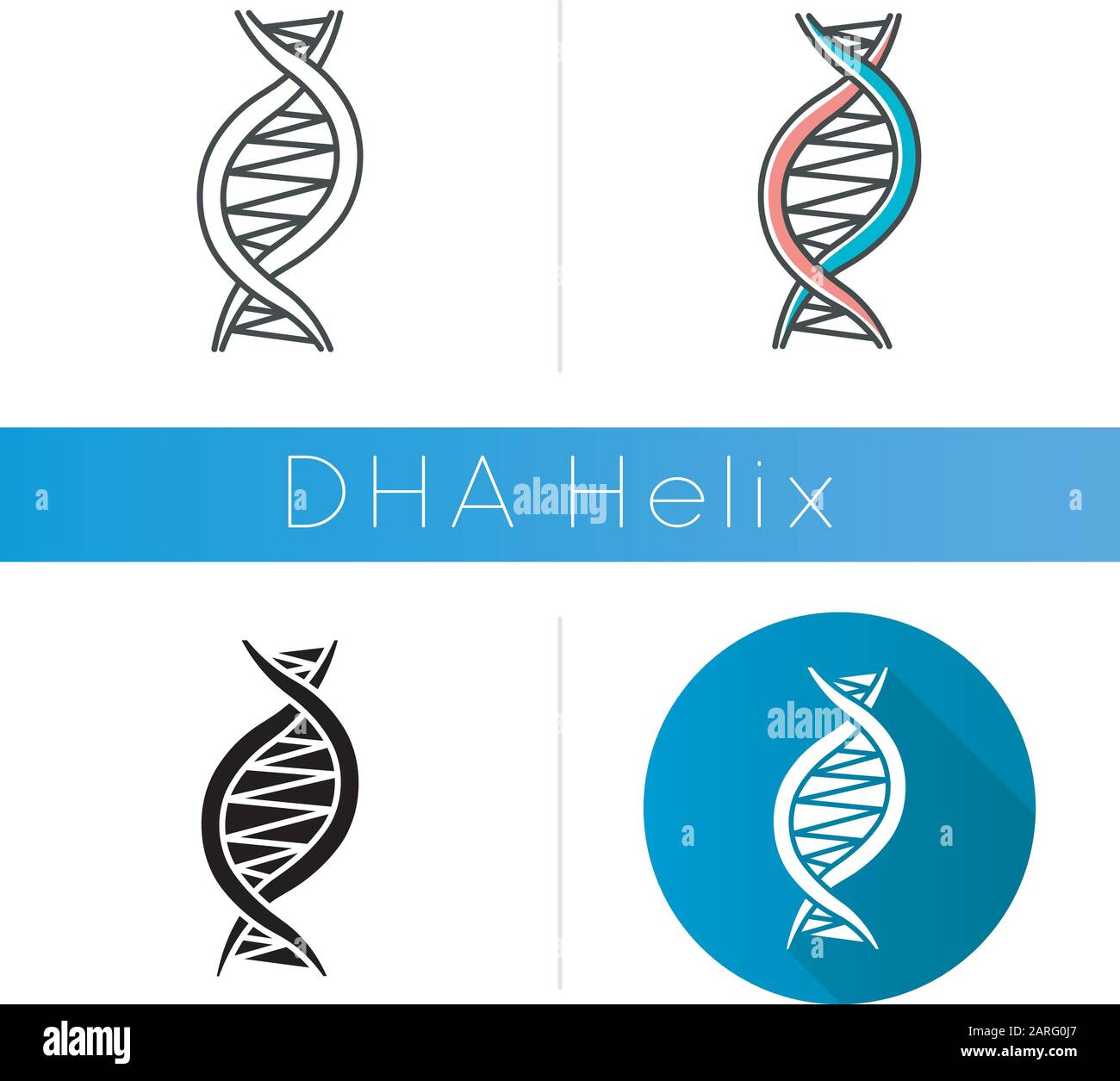 Linkes DNA-Helix-Symbol. Z-DNA. Desoxyribonukleinsäure ...