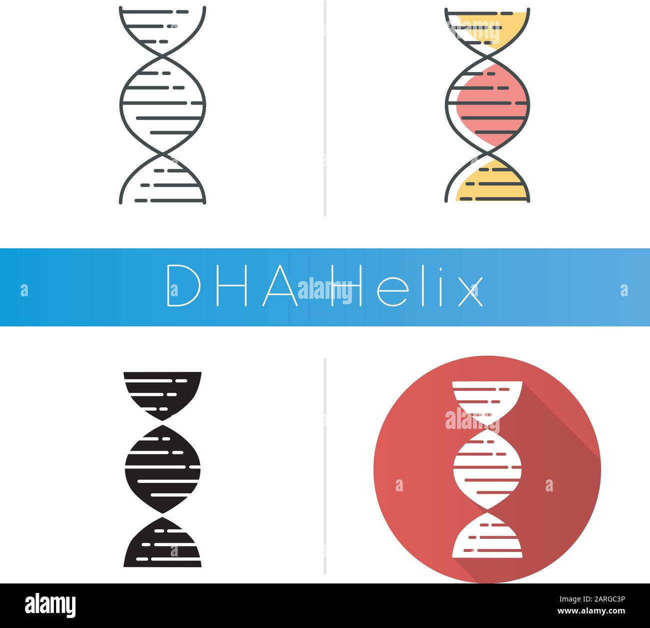 DNA-Doppelhelix-Symbol. Desoxyribonukleinsäure, Nukleinsäurestruktur ...