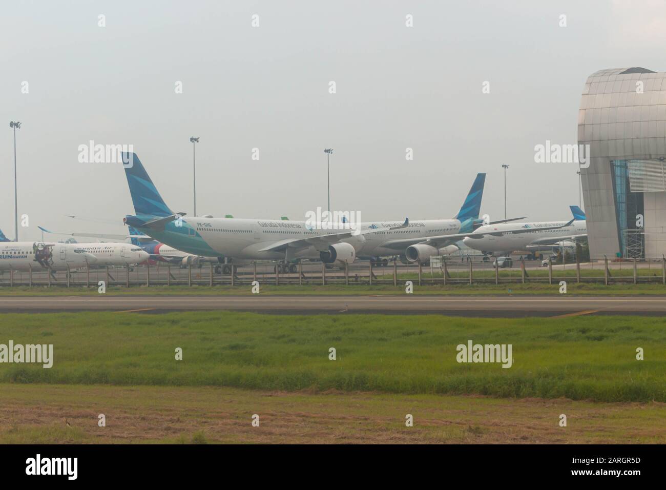 Garuda Indonesia Airbus A330-941neo PK-GHG im GMF AeroAsia Maintenance ...