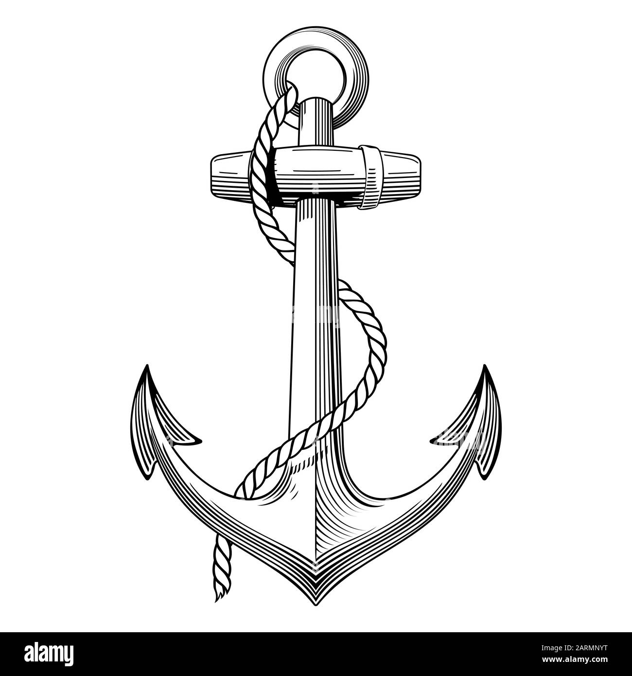 Einfaches Anker Tattoo