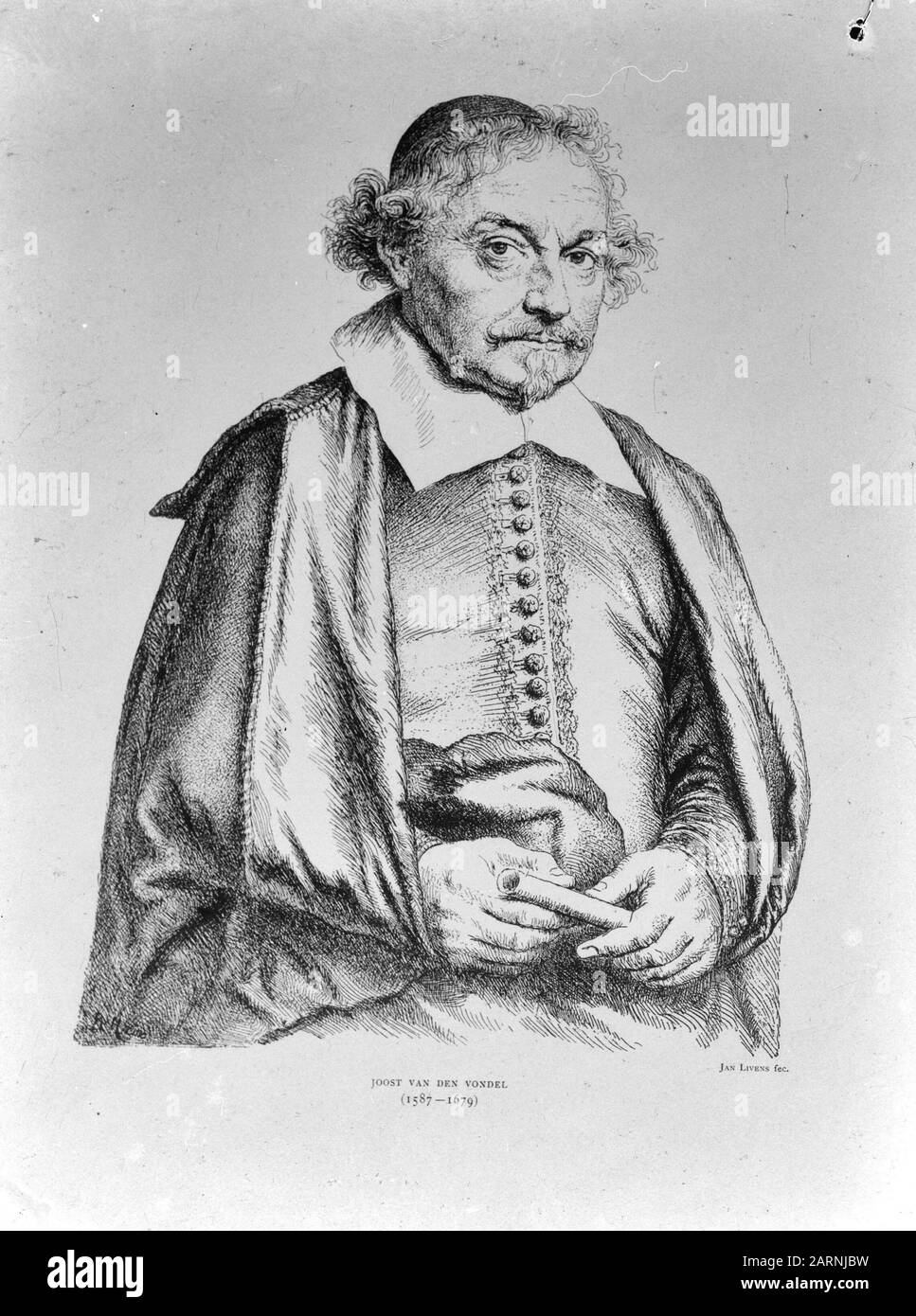 P [Portraits/Persons]/Anefo London Serie Joost van den Vondel Annotation: Repronegative Date ...