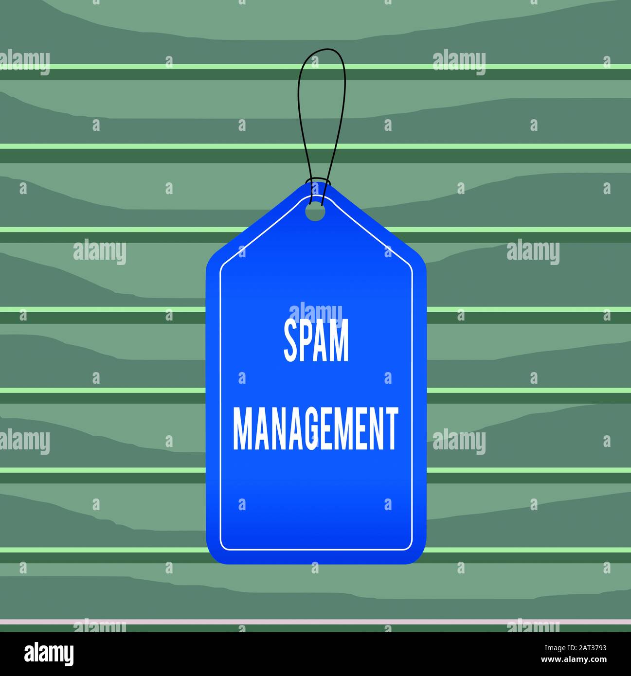 Konzeptionelles Handschreiben mit Spam-Management. Konzept bedeutet ...