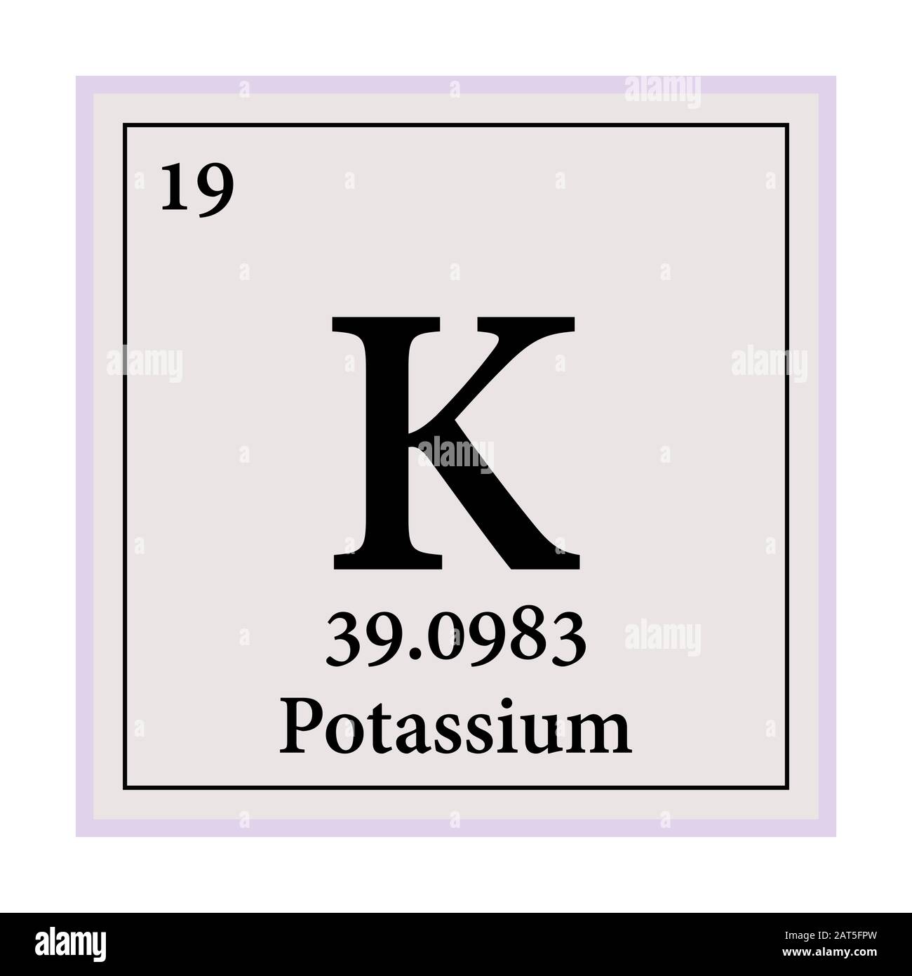 Kalium Periodensystem der Elemente Vektor-Illustration eps 10 Stock ...