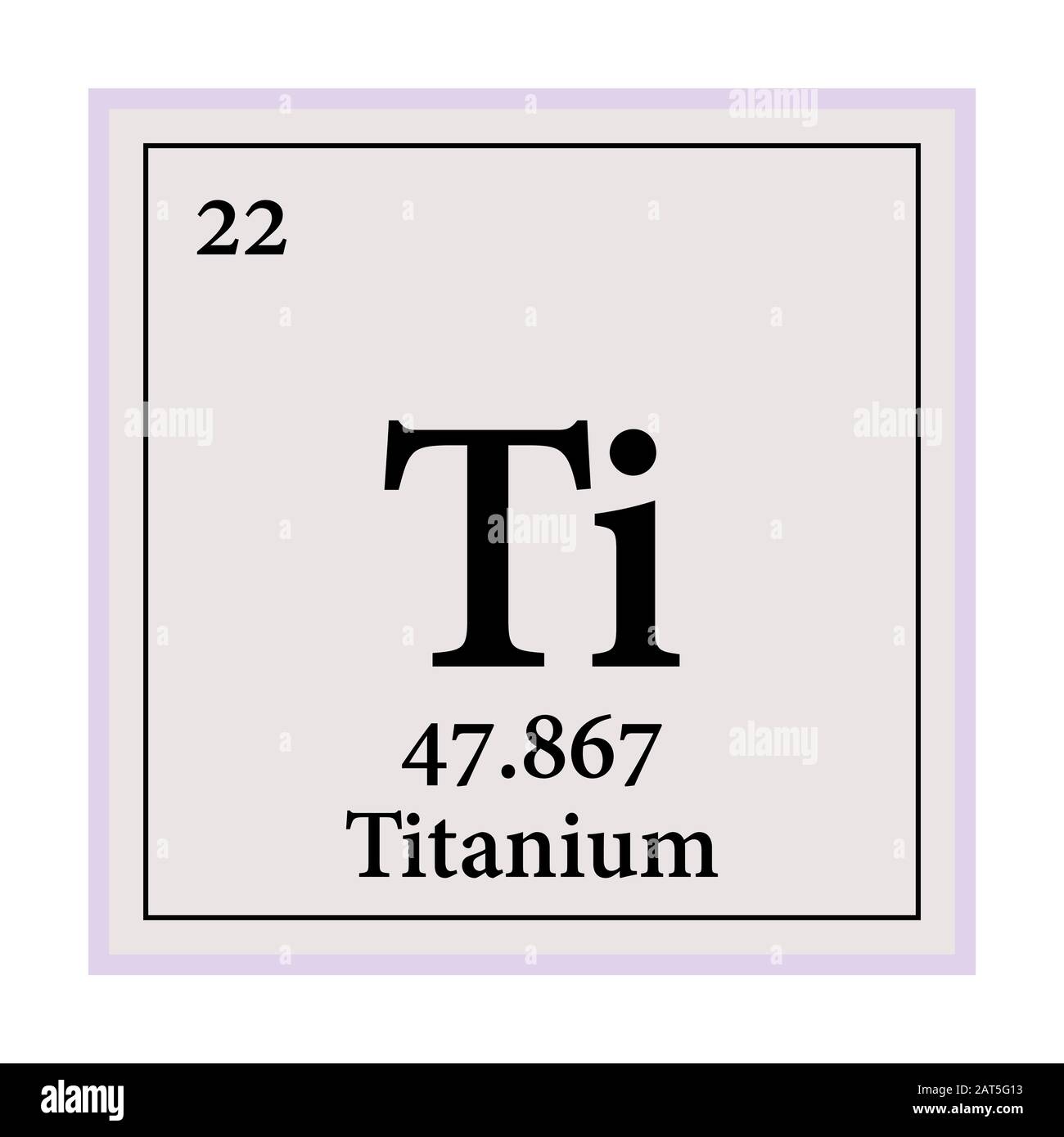 Titan Periodensystem der Elemente Vektor-Illustration eps 10 Stock ...