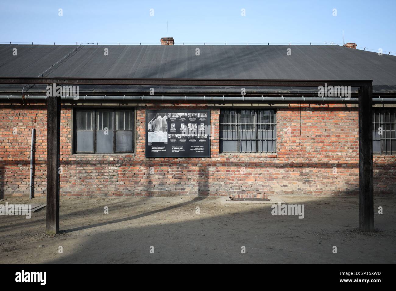 Polen, OSWIECIM, AUSCHWITZ: 27. Januar 2020: Galgen im Hof von ...