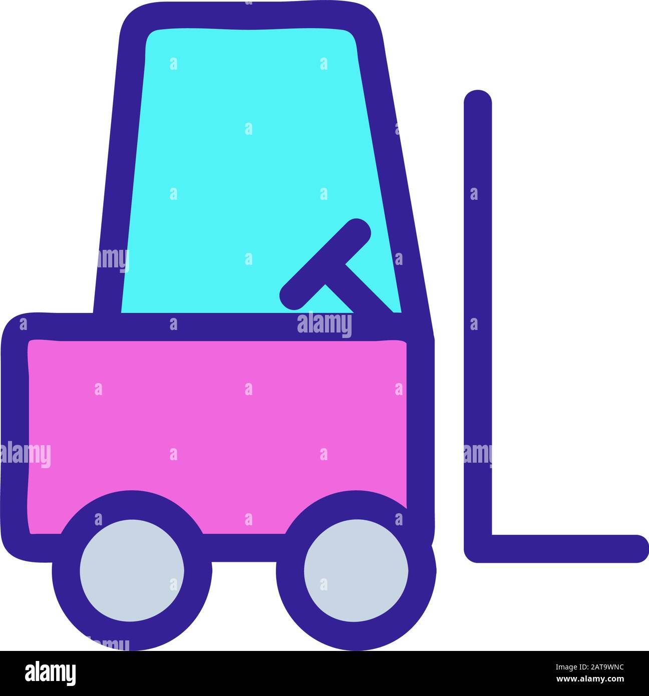 Der Gabelstapler Symbol Vektor. Isolierte Kontur symbol Abbildung Stock ...