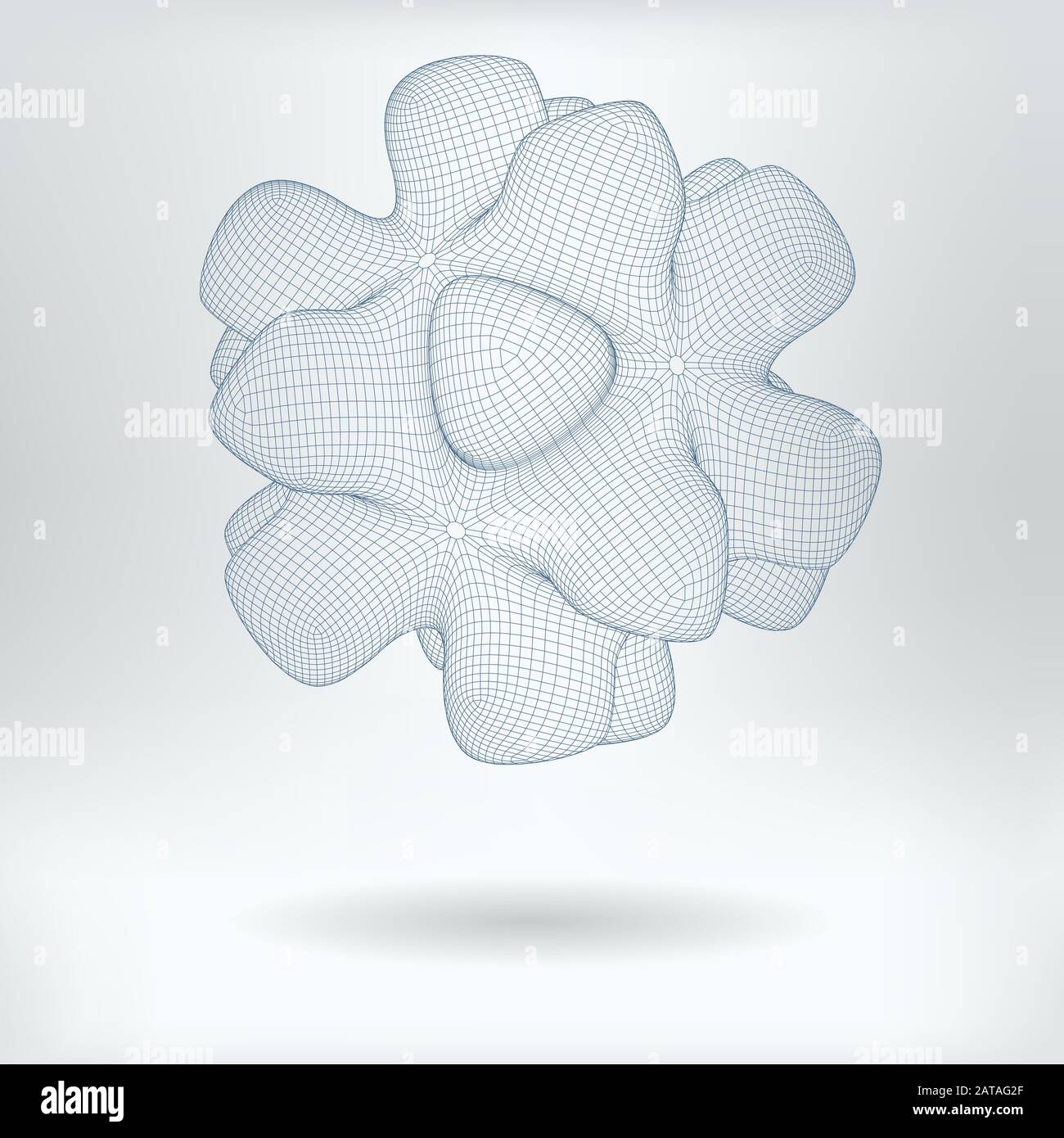 Vector 3D-Modell Poliovirus Particle Drawing - Poliomyelitis Virus ...