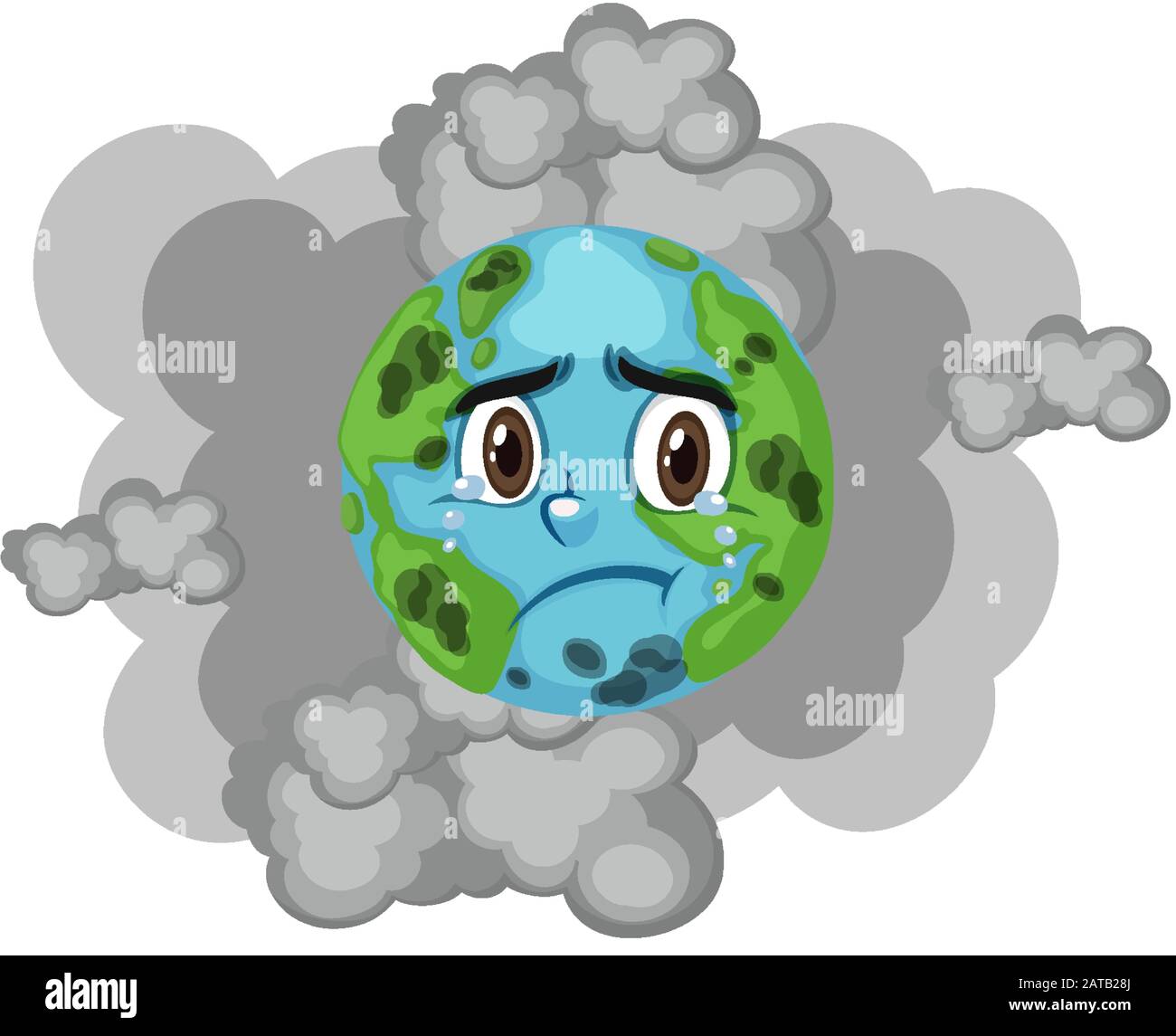Vector cartoon earth sad emotion -Fotos und -Bildmaterial in hoher Auflösung – Alamy