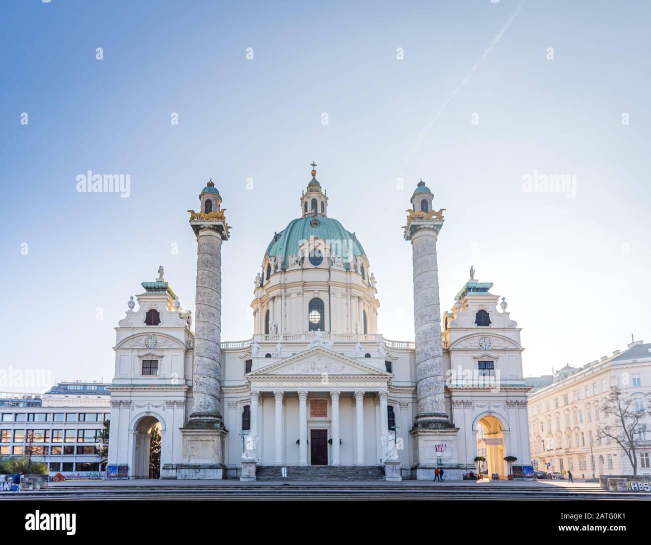 Die Karlskirche (Karlskirche) in Wien, Österreich Stockfotografie - Alamy