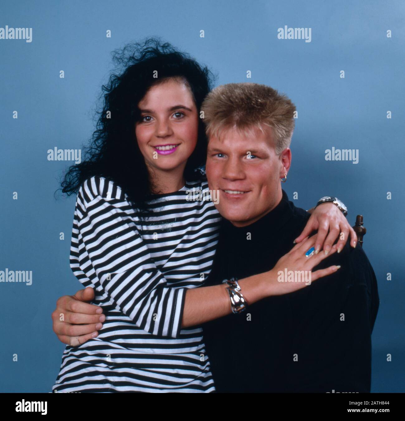 Der Boxer Andreas Schnieders porträtiert mit einer Freundin ...