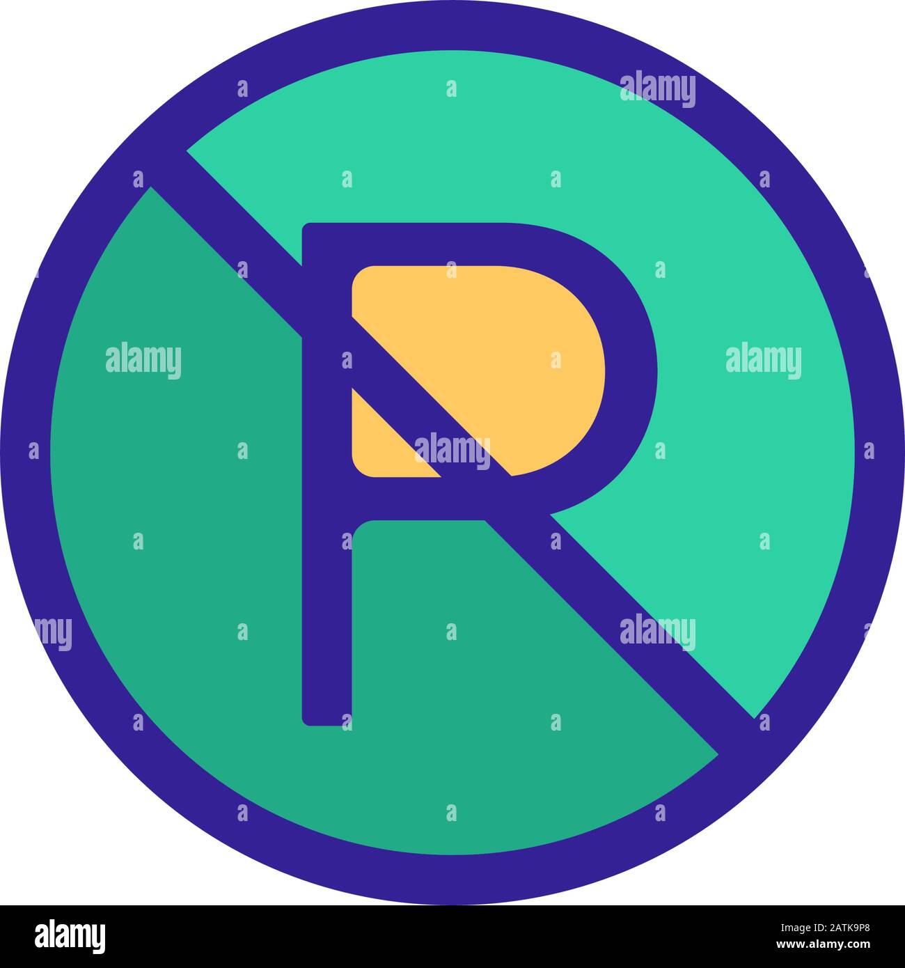 Parken ist Symbol Vektor verboten. Isolierte Kontur symbol Abbildung ... Parken ist Symbol Vektor verboten. Isolierte Kontur symbol Abbildung ...