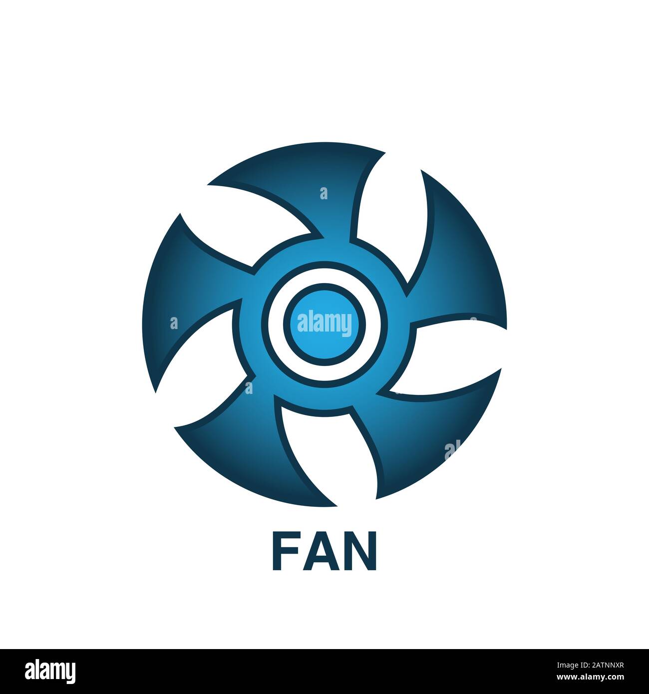 Fan-Symbol modisches und modernes Fan-Symbol für Logo, Web, App, UI ...