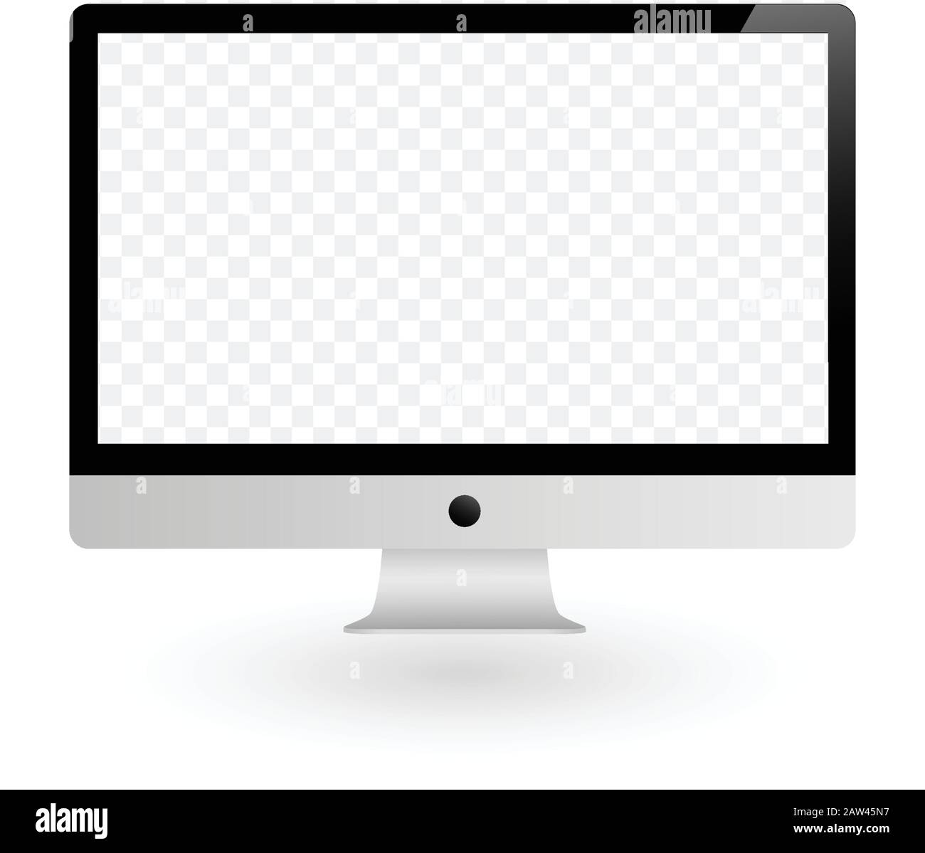 Bildschirm Monitor Computer Vector-Mockup. Darstellung des Stock ...