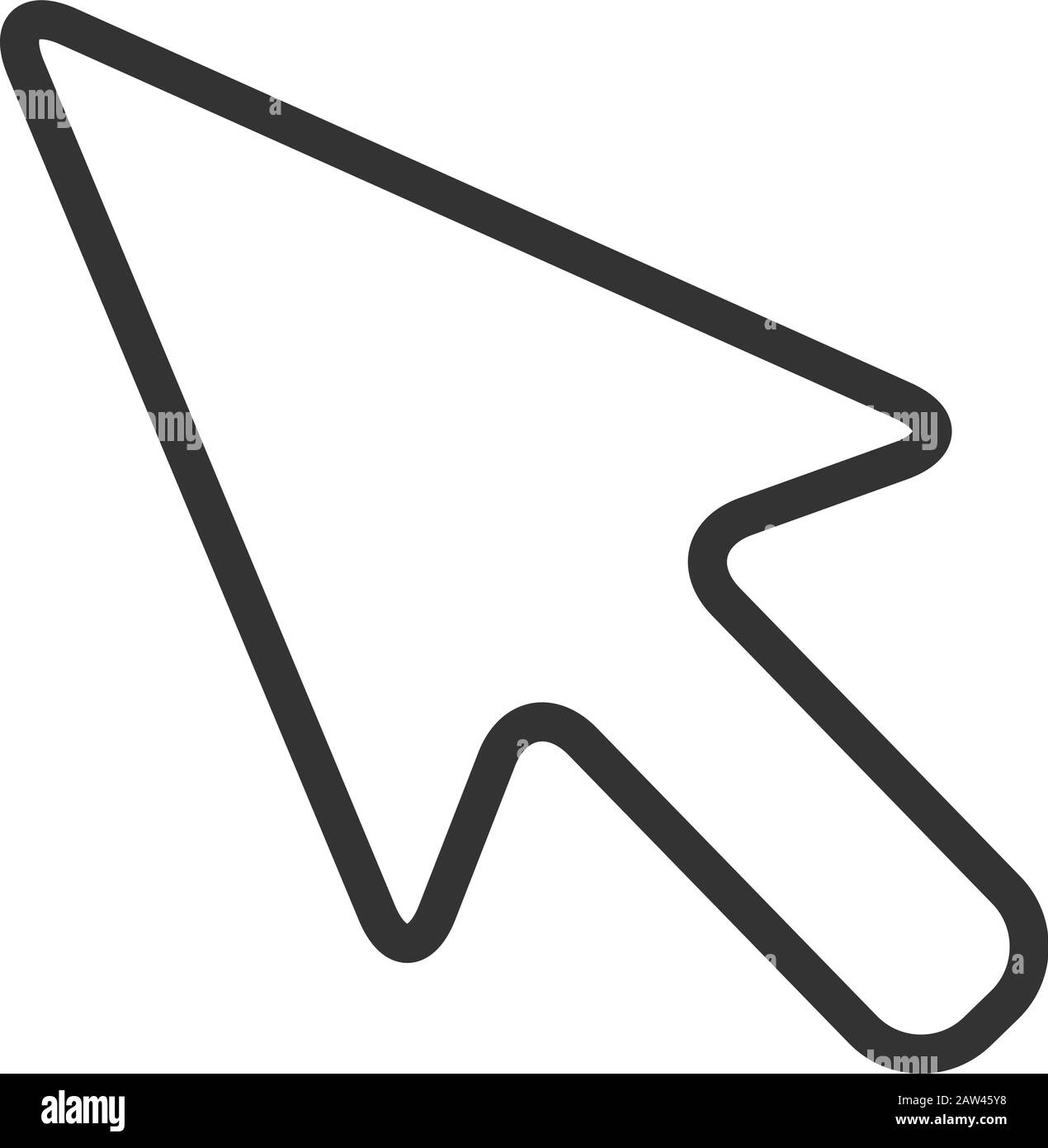 Computer-Mauszeiger-Symbol in flacher Form. Vektorgrafiken des ...