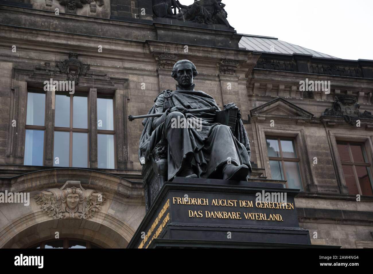 Statue in Dresden Deutschland von Friedrich August dem Kurfürst und ...