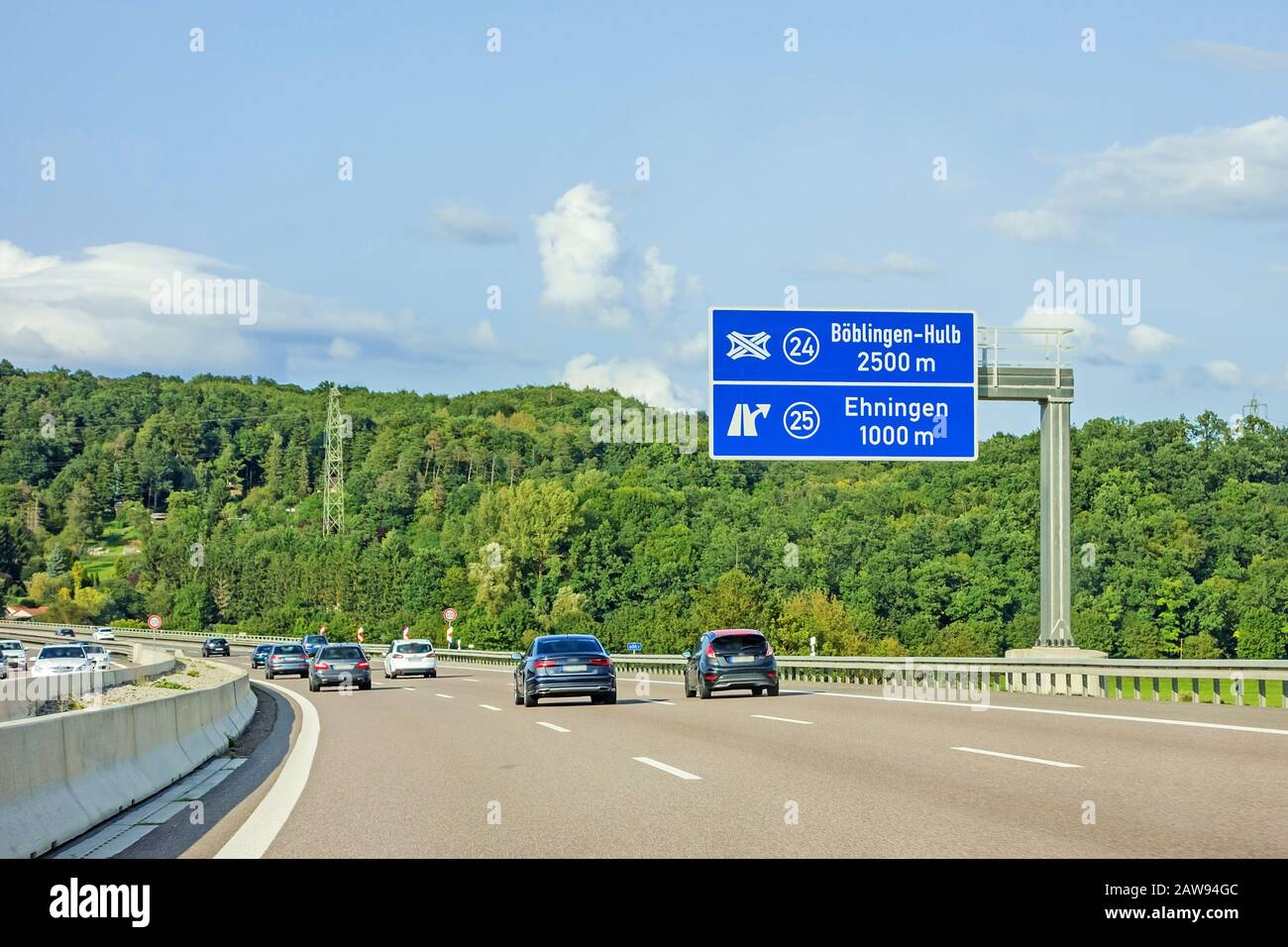 German Autobahn Motorway Exit Sign Stockfotos und -bilder Kaufen - Alamy