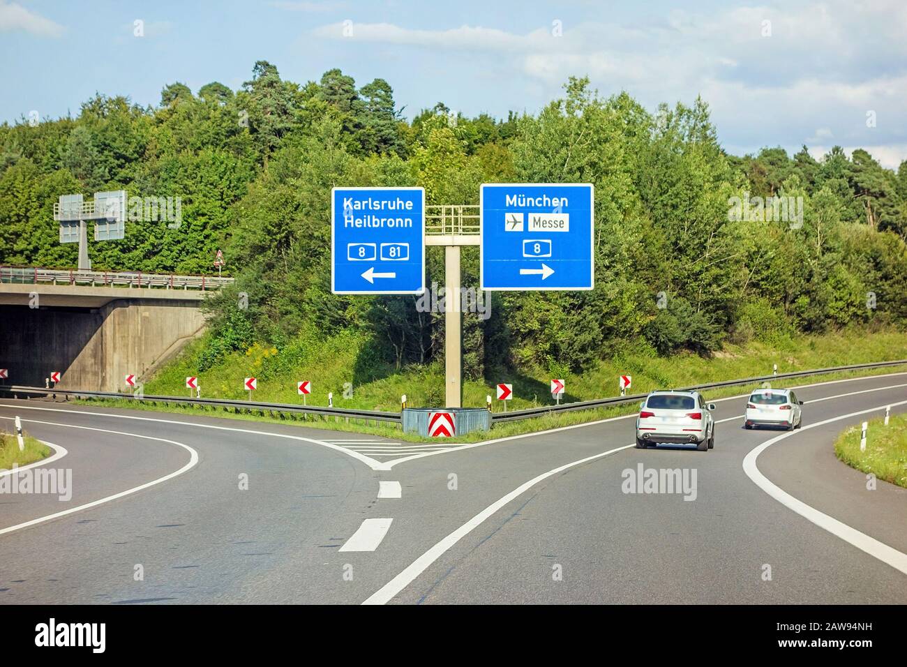 German Autobahn Motorway Exit Sign Stockfotos und -bilder Kaufen - Alamy