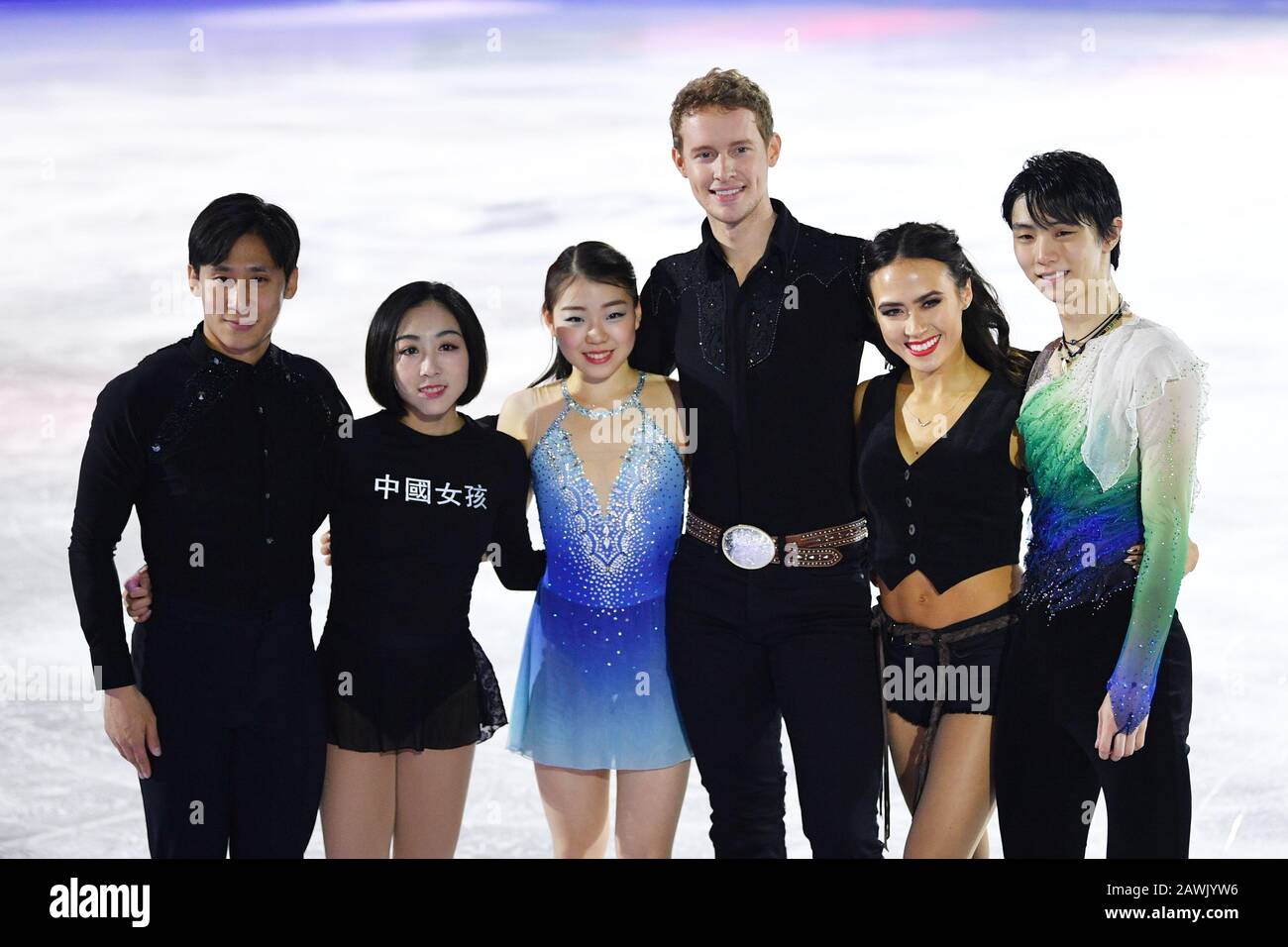Seoul, Südkorea. Februar 2020. (L-R) Wenjing Sui & Cong Han (CHN), 紀平梨花/Rika Kihira (JPN ...