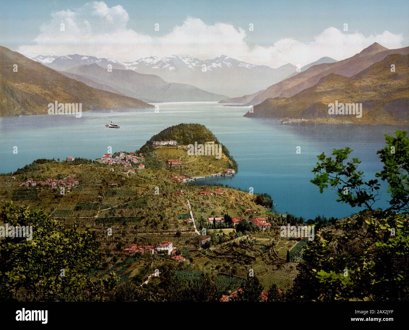 1905 ca. , BELLAGIO , LAGO MAGGIORE, ITALIEN : BELLAGIO , PANORAMA ...