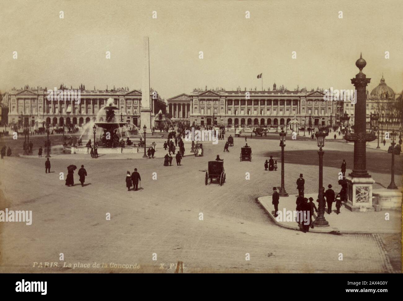 1875 Ca, PARIS, FRANKREICH: BLICK auf PLACE DE LA CONCORDE - PARIGI ...