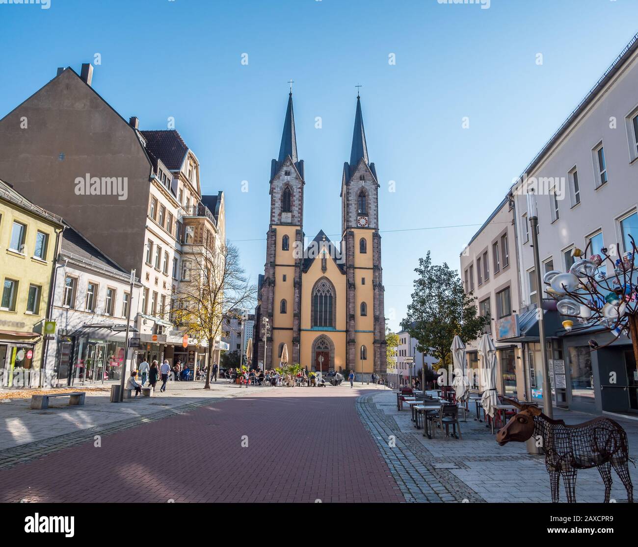 Stadtkirche in Hof an der Saale Bayern Deutschland Stockfotografie - Alamy