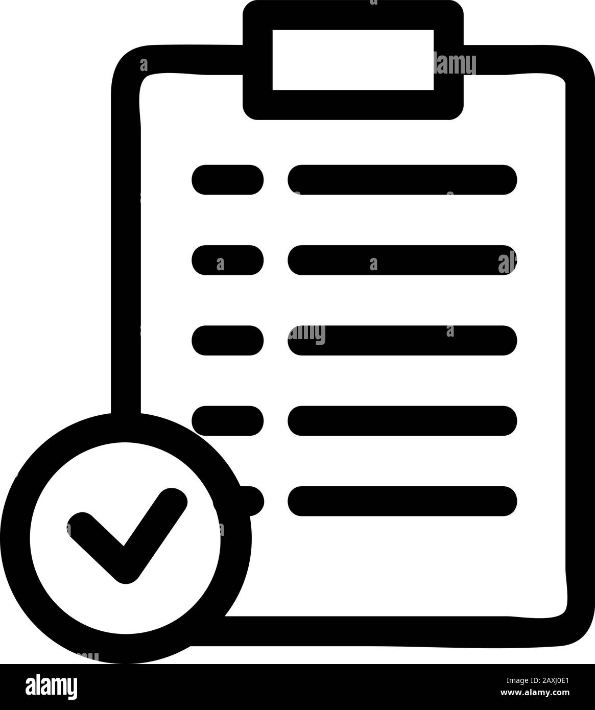 Vektor des Listensymbols. Dünnes Linienschild. Isolierte Darstellung ...