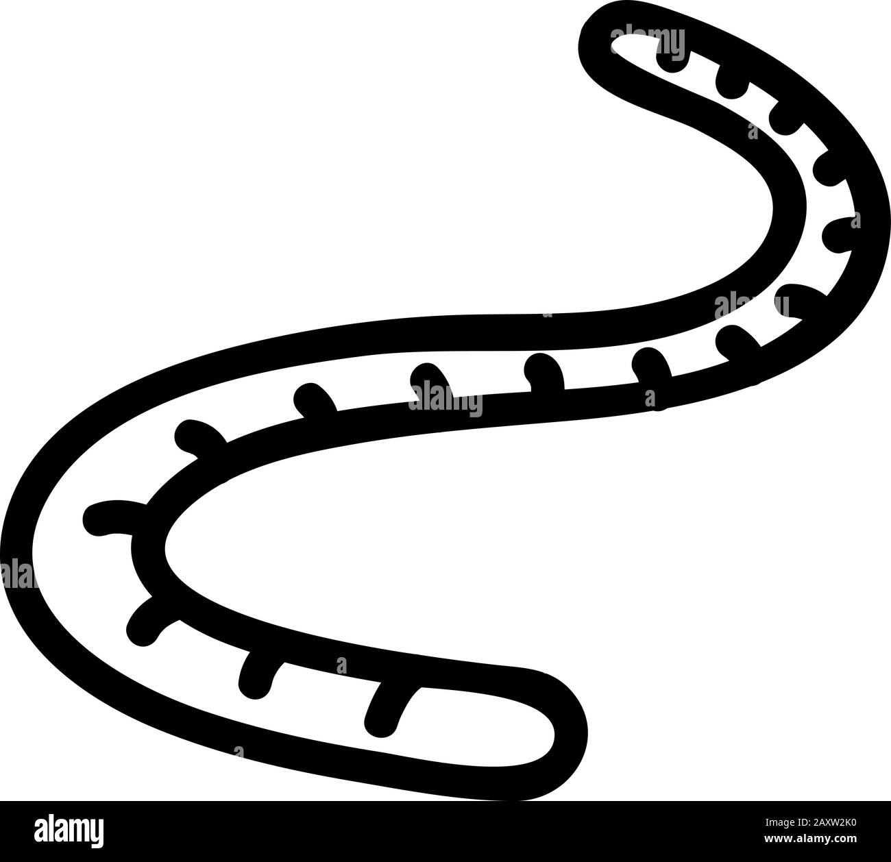 Vektor des Wurm-Symbols. Isolierte Darstellung des Kontursymbols Stock ...