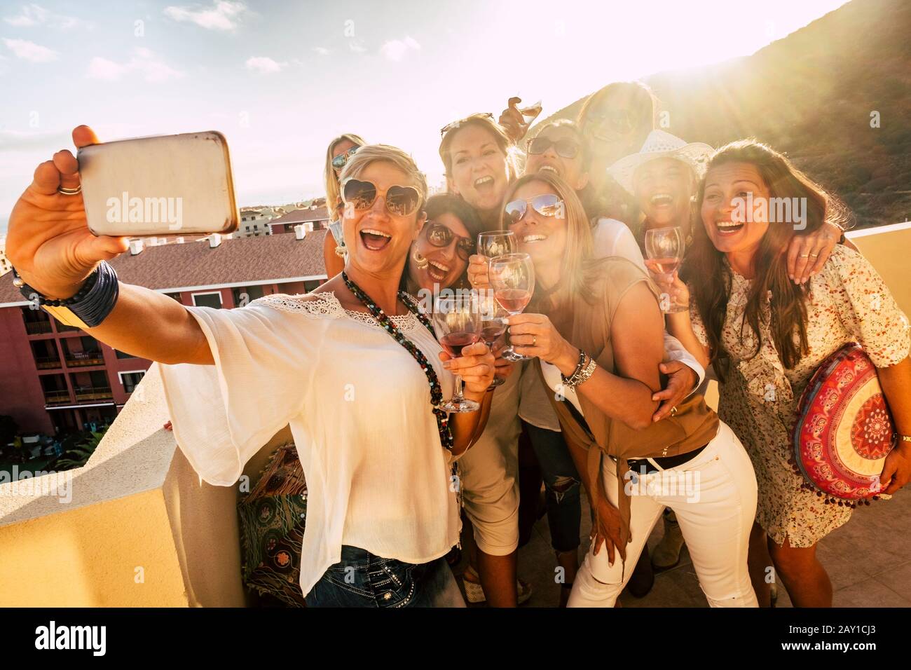 Frauengruppe Mode Stockfotos und -bilder Kaufen - Alamy