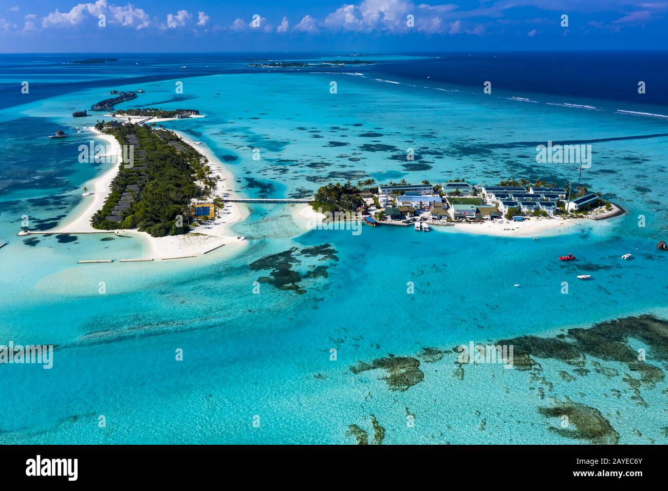 Luftbild, Malediven, Bodufinolhu, Malediven Fun Island Lagoon, South ...