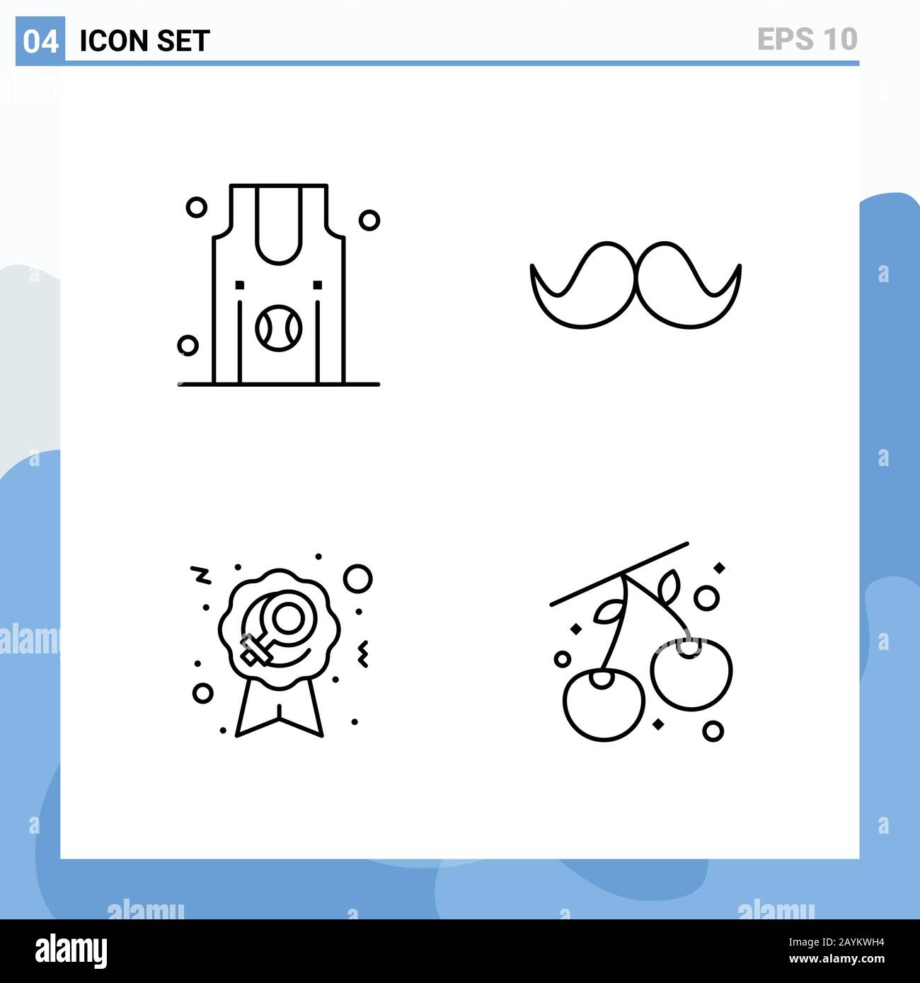 Moderne 4-Zeilige Symbole. Gliederungssymbole für die allgemeine ...