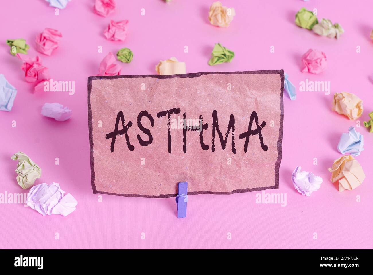 Handschriftlich Text schreiben Asthma. Konzeptionelles Foto Atemzustand ...