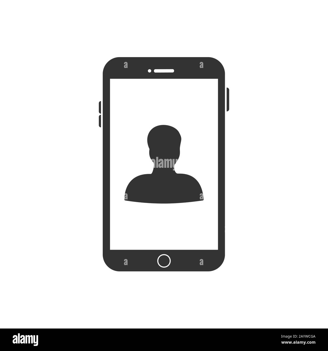 Smart-Phone User Icon - Person Profile Avatar Sign of Human Symbol ...