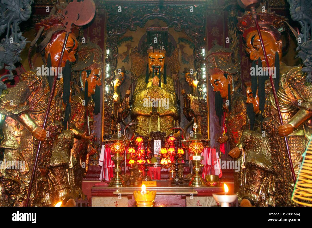 Vietnam: Der Jade-Kaiser im Hauptheiligtum, Jade-Kaiser-Pagode, Ho-Chi ...