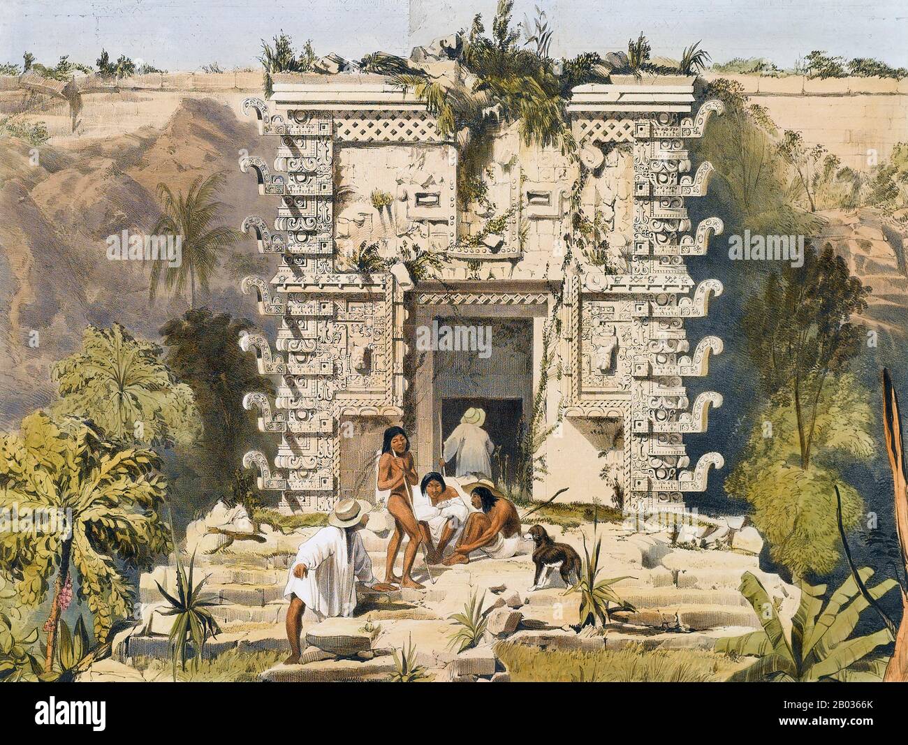 Uxmal ist eine uralte Maya Stadt der klassischen Zeit im heutigen ...