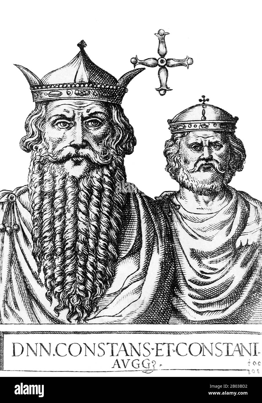 Constans II. (630-668), auch Konstantin der Beardete genannt, war von ...