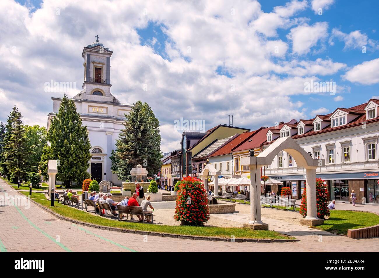 Poprad, Region Presov/Slowakei - 2019/06/28: Evangelikuskirche der ...