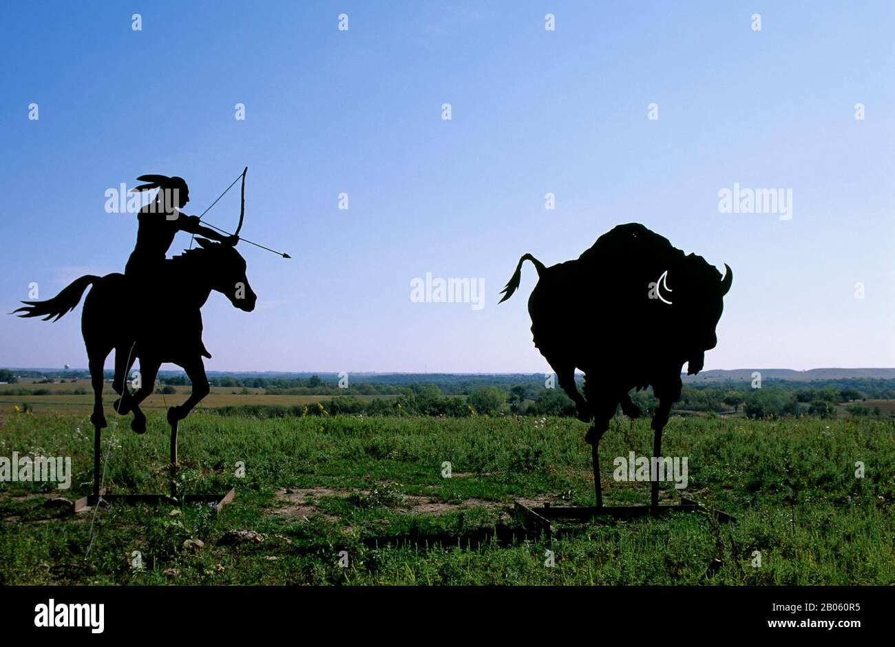 Plains Indians Hunting Buffalo Stockfotos und -bilder Kaufen - Alamy