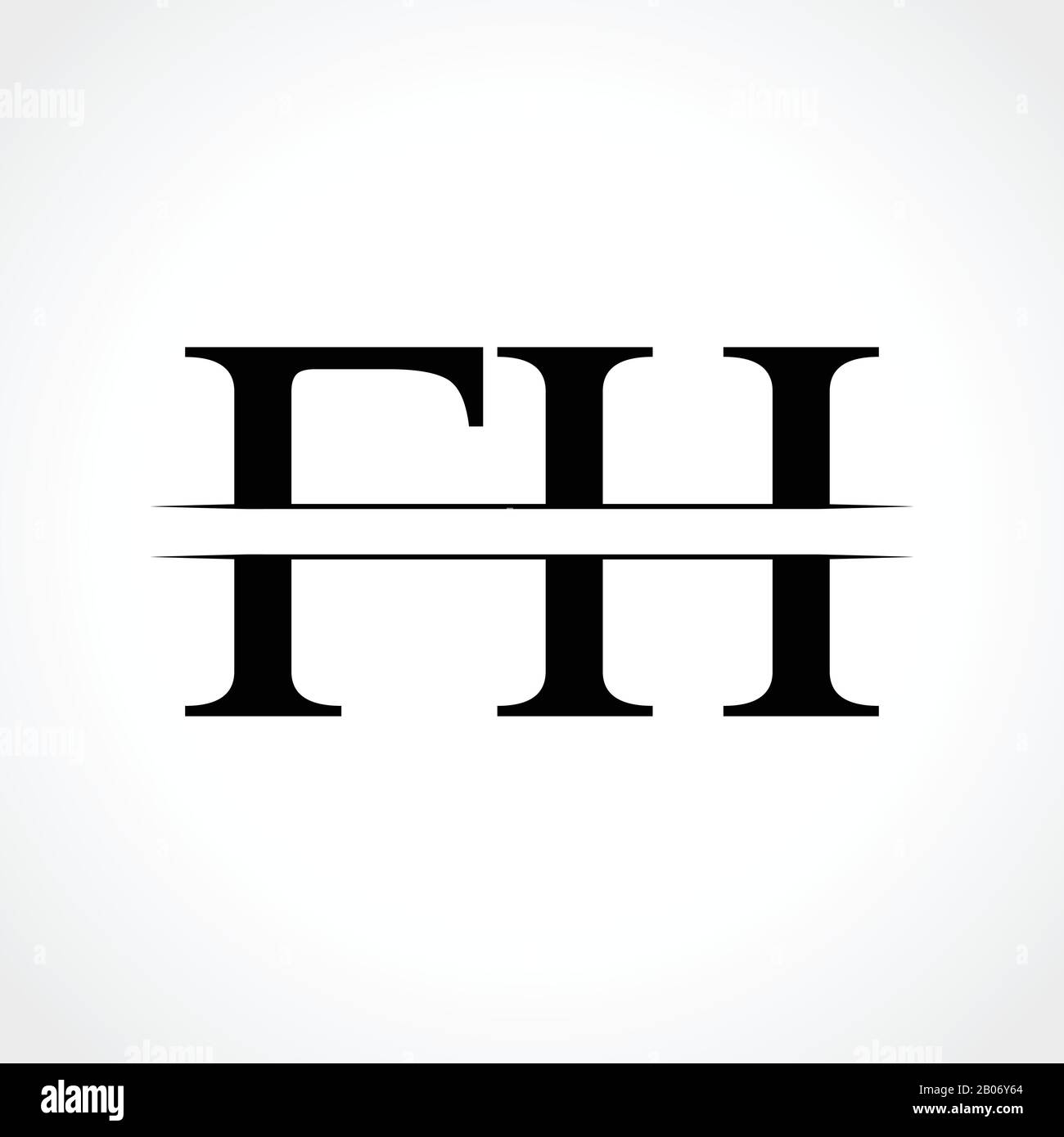 FH schreiben Typ Logo Design vector Template. Abstrakte Buchstaben FH ...