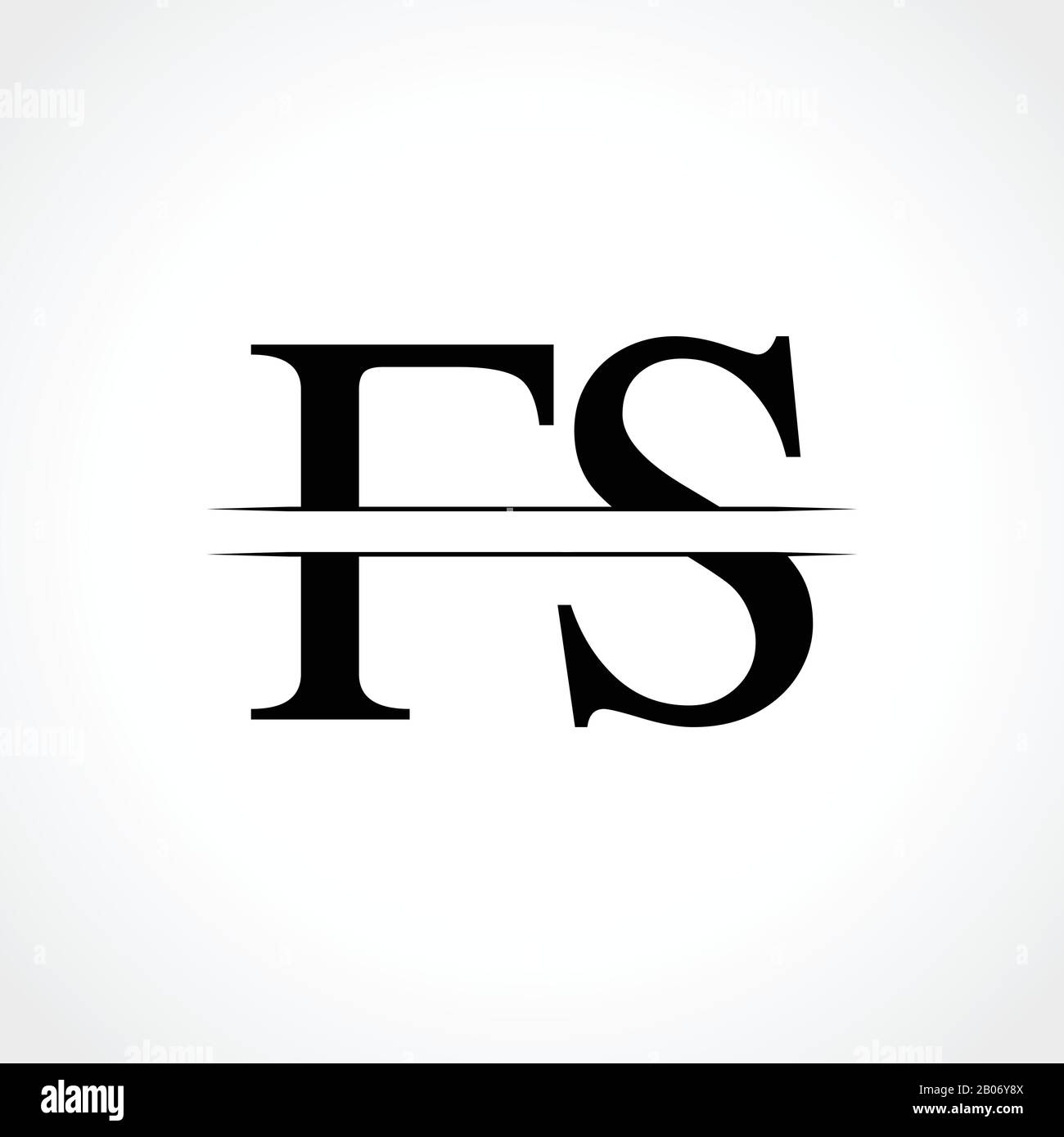 FS schreiben Typ Logo Design vector Template. Abstrakte Buchstaben FS ...