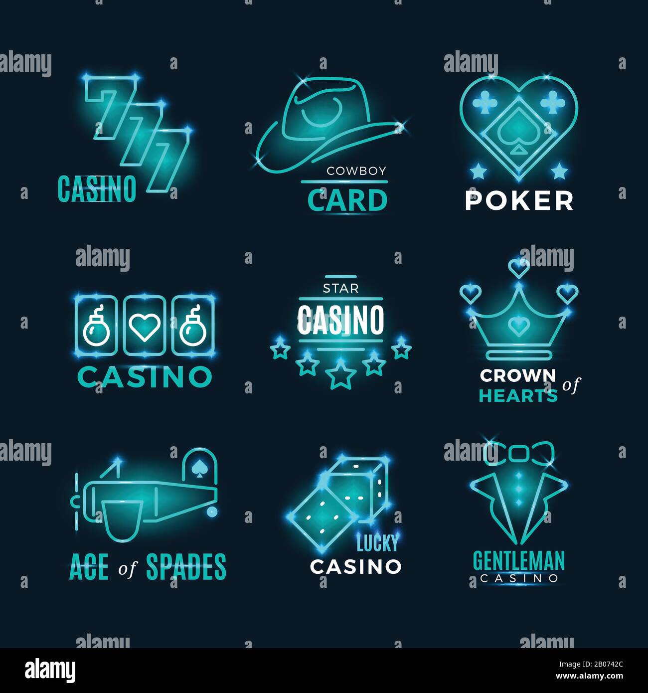 Neon logo Stock-Vektorgrafiken kaufen - Alamy
