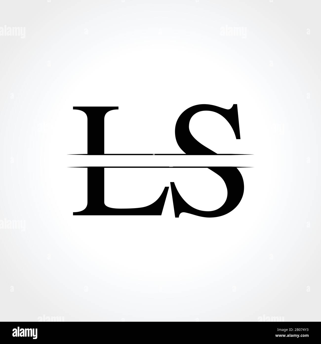 Vektor-Vorlage für das Design des Logos für den ersten LS-Brief ...