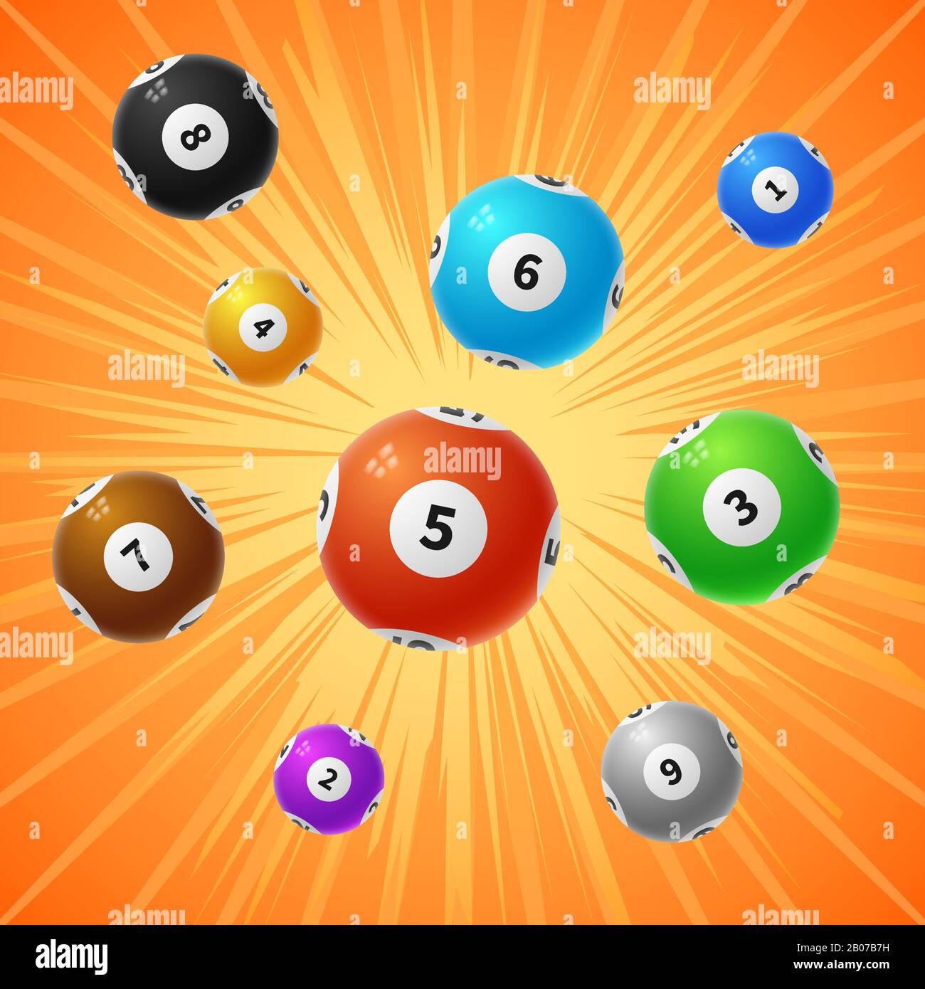 Bingo ball vector background Stock-Vektorgrafiken kaufen - Alamy