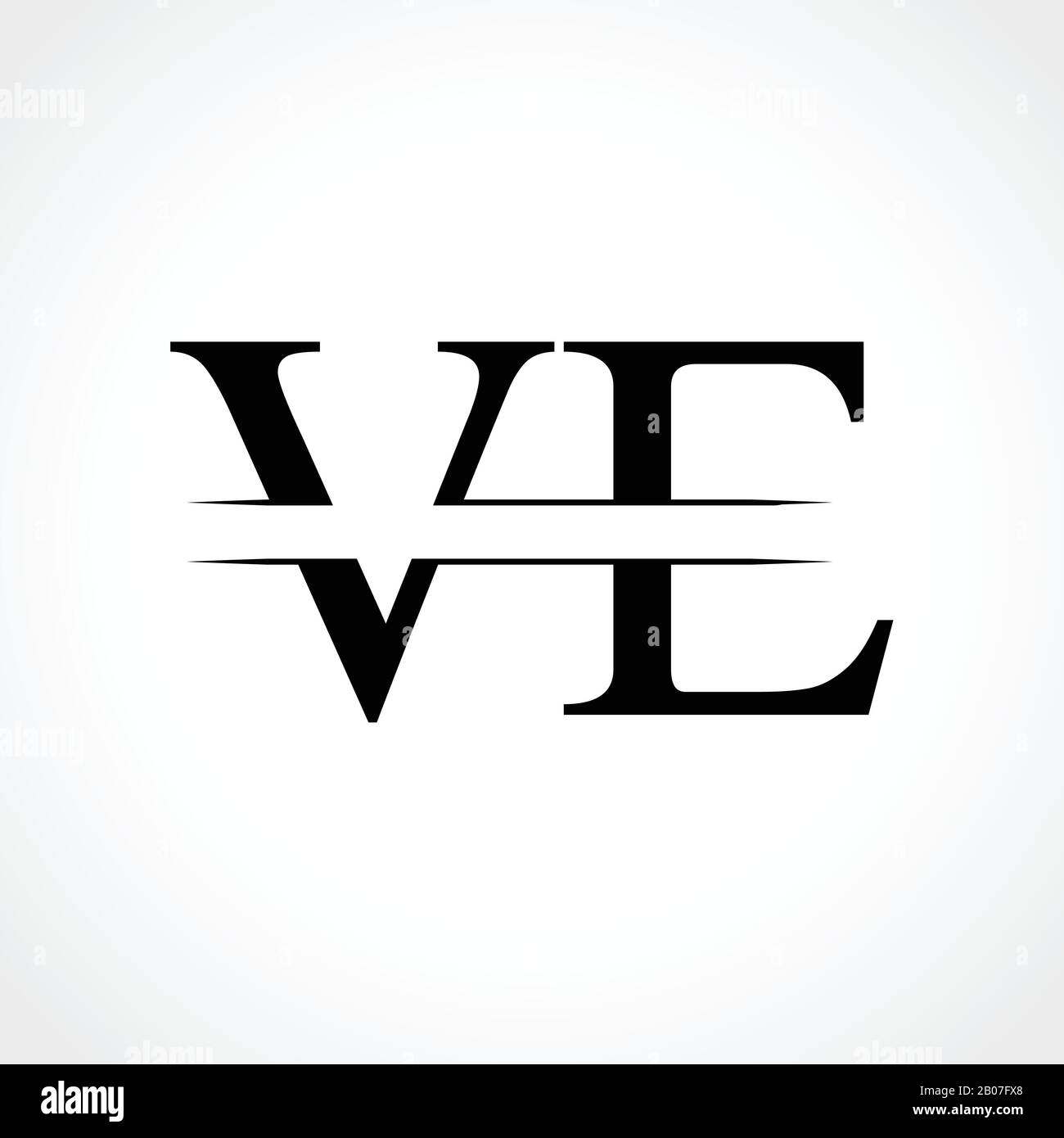 Vektorvorlage für das Creative Letter VE-Logo Mit schwarzer Farbe. VE ... Vektorvorlage für das Creative Letter VE-Logo Mit schwarzer Farbe. VE ...