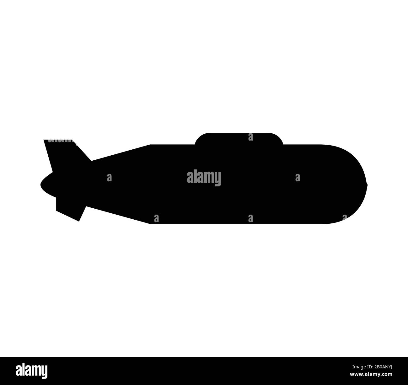 U-Boot-Symbol in Vektor auf weißem Hintergrund dargestellt Stock ...